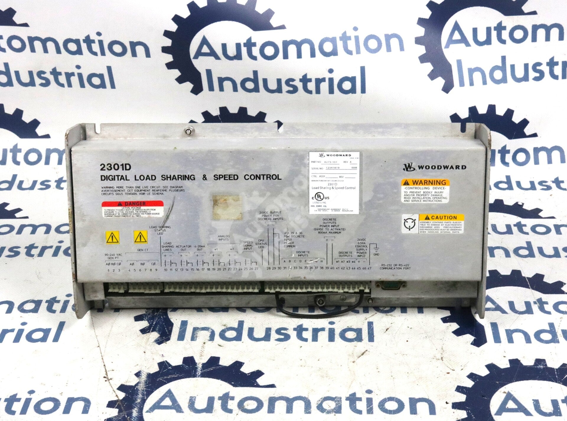 8273-101 By Woodward 24VDC 2301D Digital Load Sharing and Speed Contro