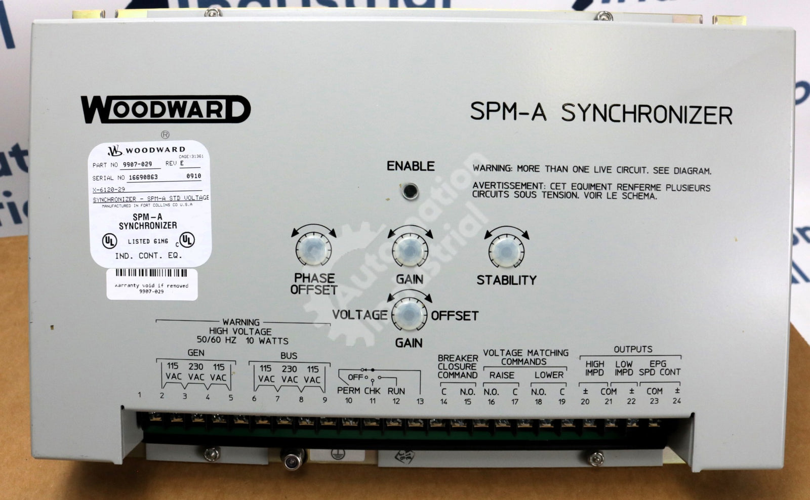 9907-029 by Woodward Speed & Phase Matching Synchronizer SPM-A ...