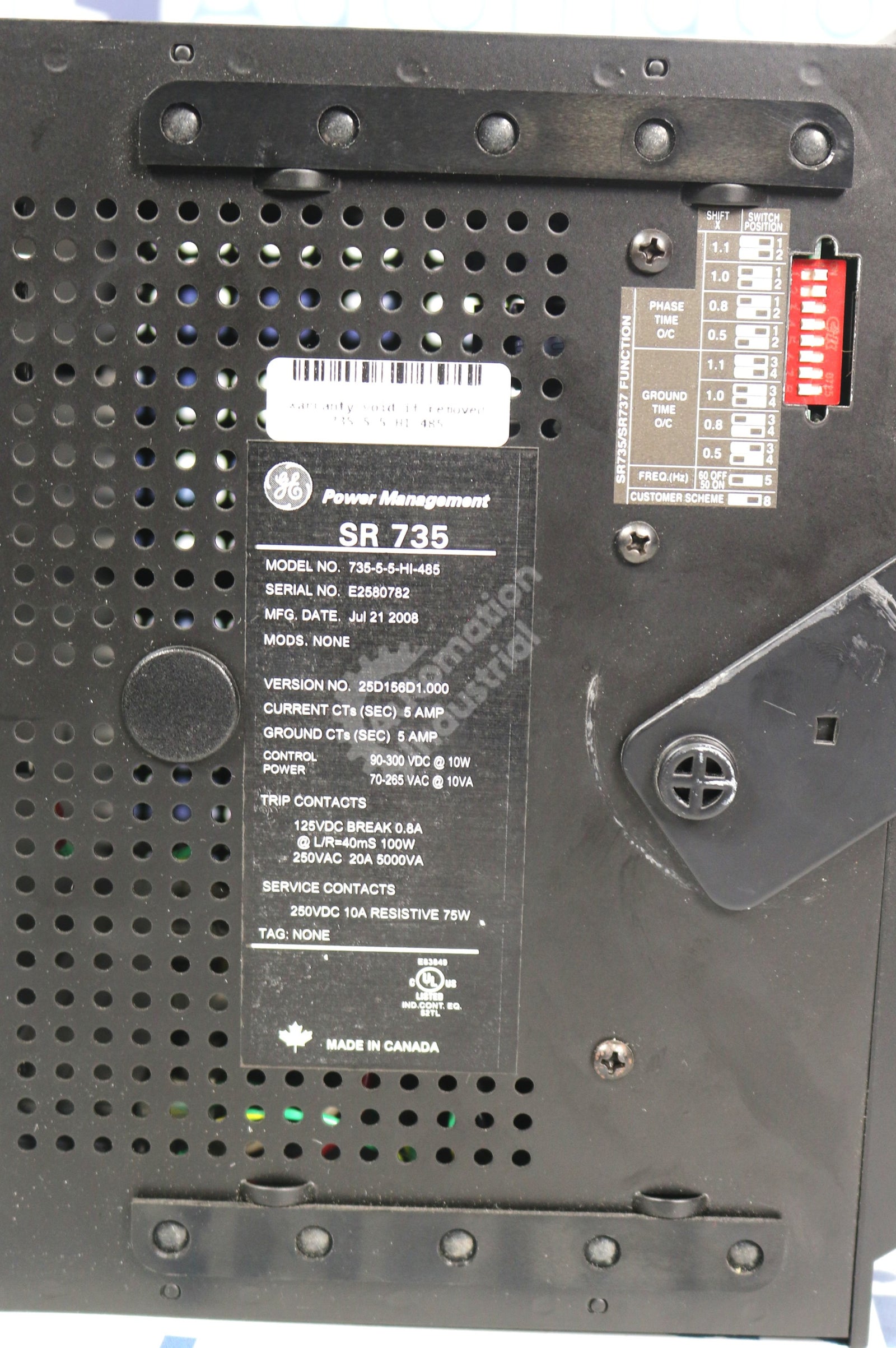 735-5-5-HI-485 by GE Multilin Standard Feeder Protection Relay 735 – Automation Industrial