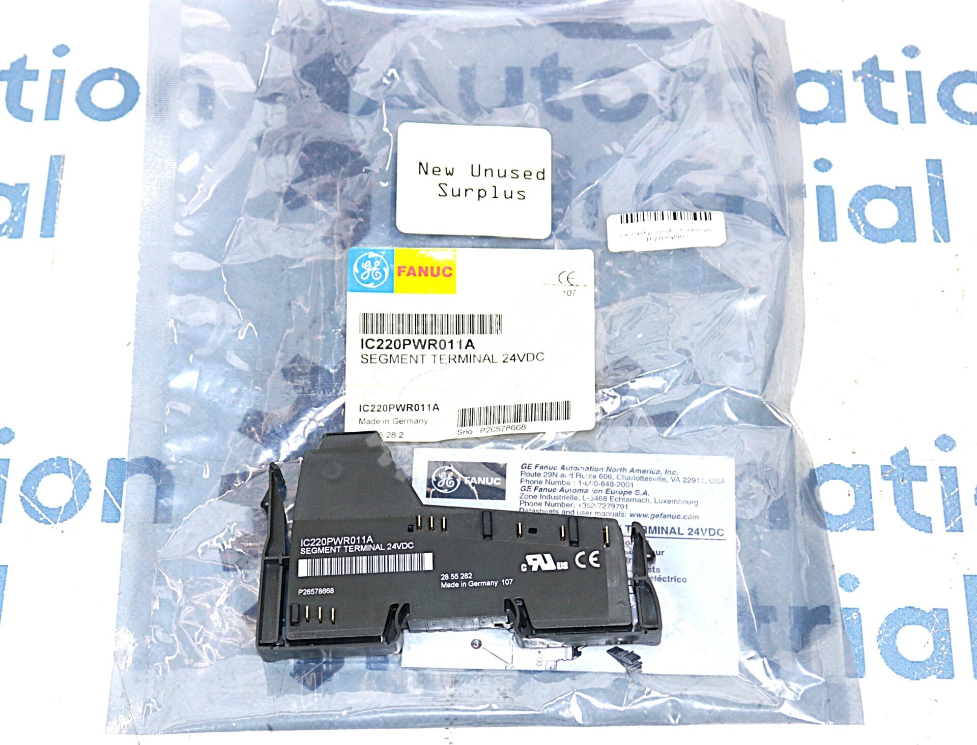IC220PWR011A By GE Fanuc 24VDC Segment Terminal VersaPoint NSNB