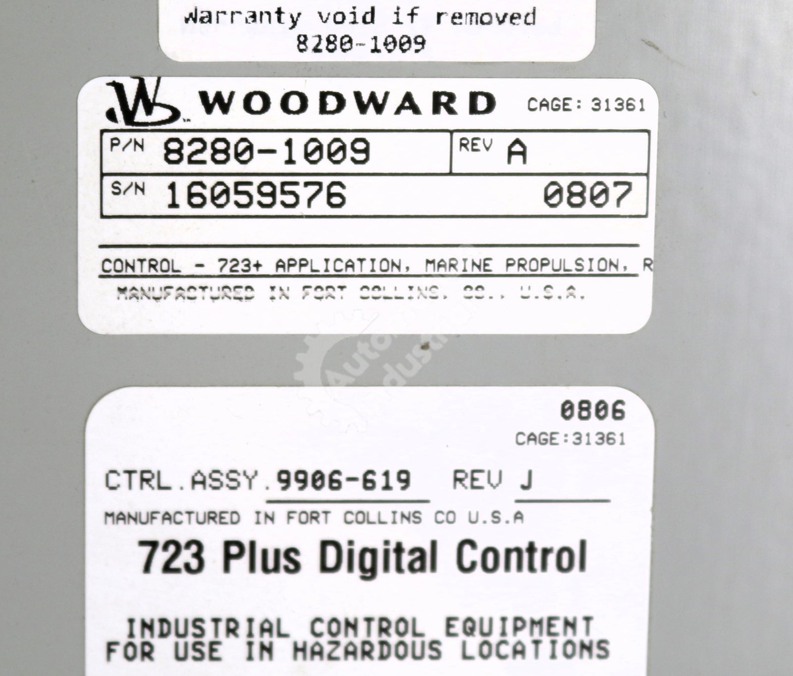 8280-1009 by Woodward Load Sharing Digital Synchronizer 723Plus Digita ...