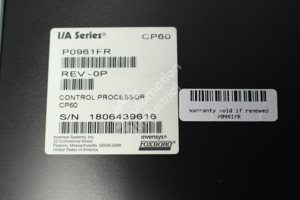 Foxboro P0961FR CP60 Control Processor