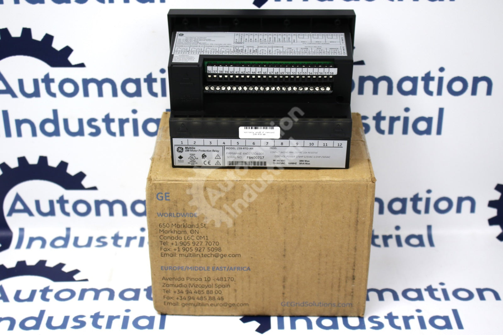 GE Multilin 239-RTD-AN Motor Protection Relay New Surplus Factory Pack ...